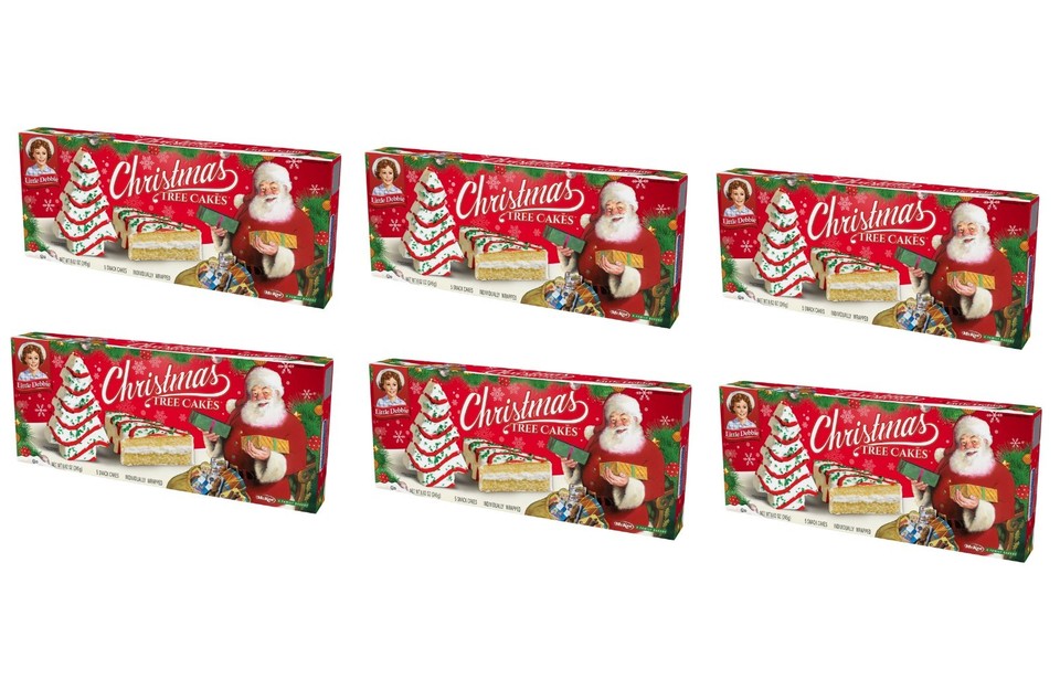 6 Boxes Little Debbie Vanilla Christmas Tree Cakes 5 Cakes per Box ...