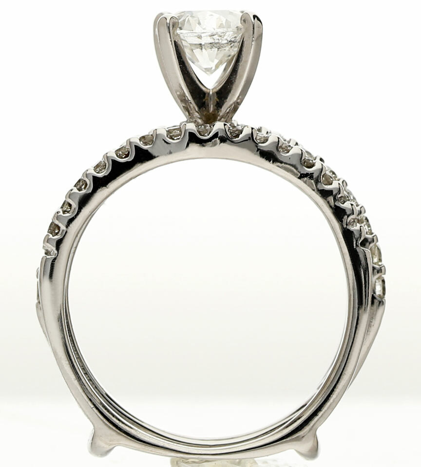 REDUCED 20% - .95CT diamond engagement ring wedding insert enhancer set ...