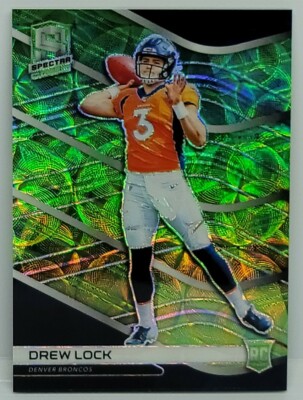 Drew Lock 2019 Panini Spectra Neon Green Scope Holo Prizm 15/35 Rookie ...