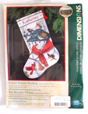 Dimensions 8779 - Emma's Friends Christmas Stocking Cross Stitch Kit ...