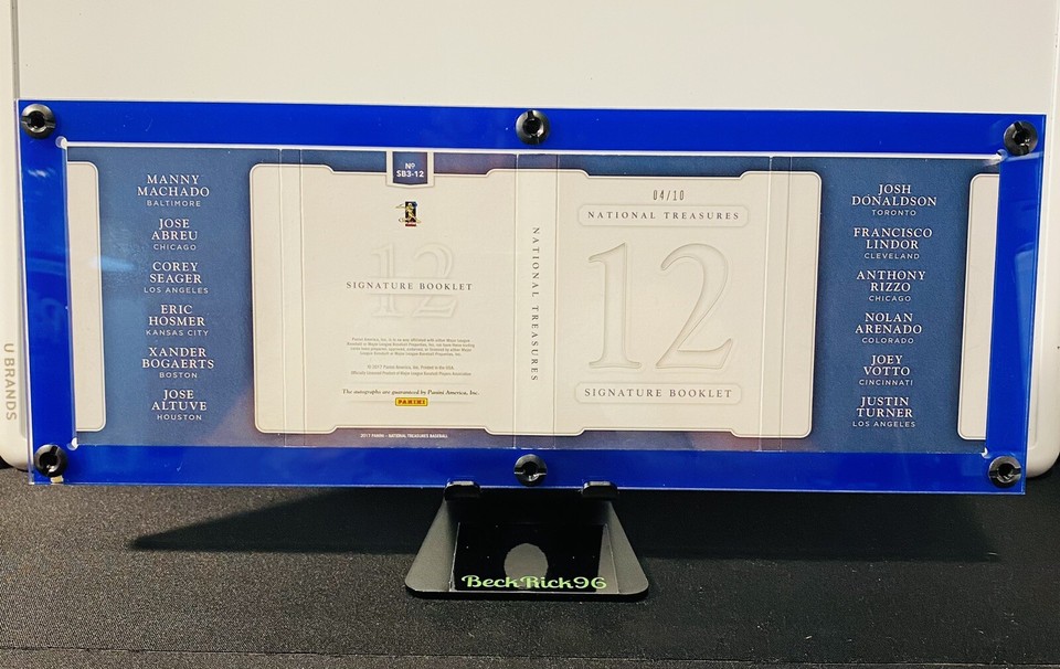 2017 Panini NATIONAL TREASURES 12 Signature Booklet #4/10 ALL Big Names ...