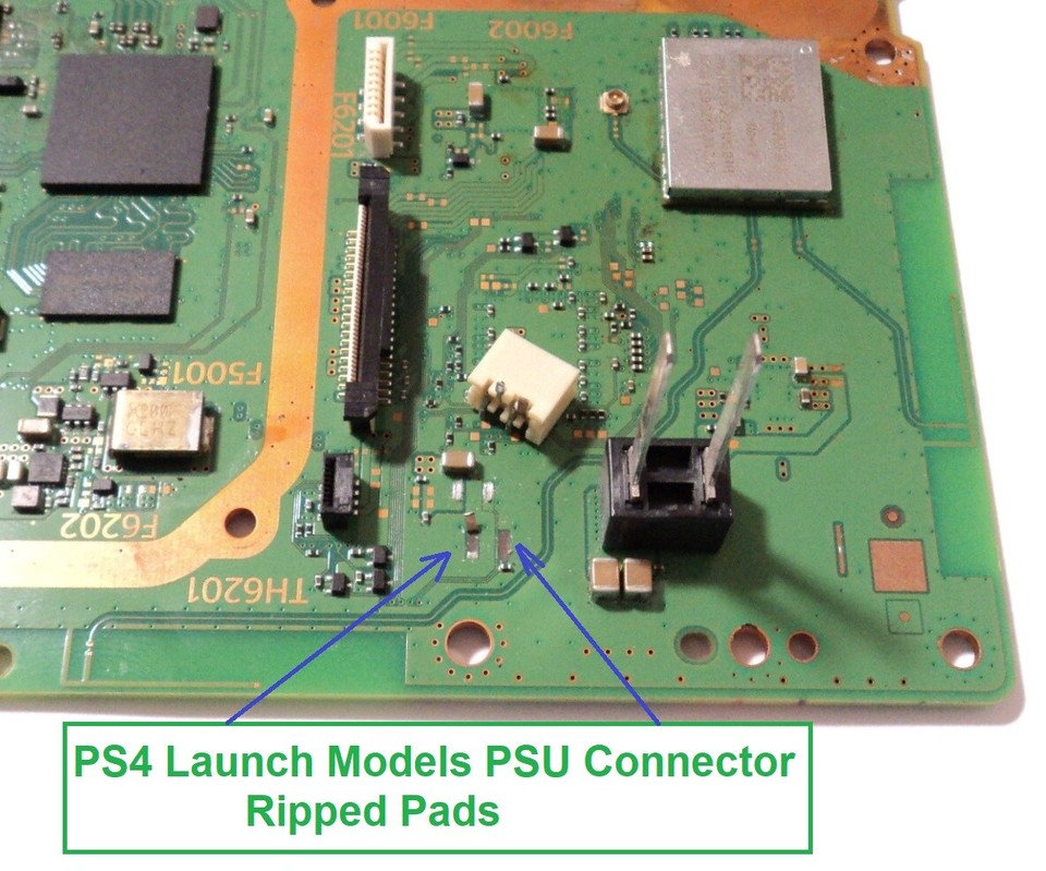 Fix Broken Sony PS4 PSU Power Supply Connector Torn/Ripped Pads Repair ...
