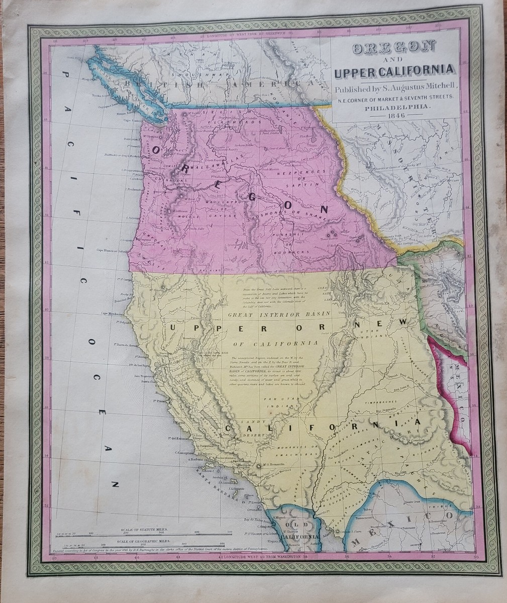 Map Of California And Oregon Oregon Trail And California Trail Routes