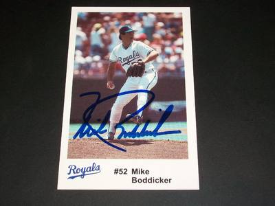 Royals Mike Boddicker Auto Signed Team Issue Card JSA C | eBay.de