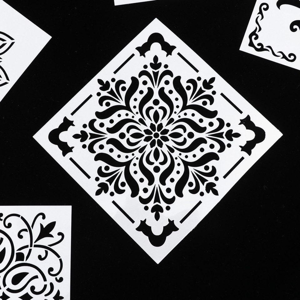 10pcs Mandala Drawing Polcils Hollow Out Papanting Gotfractions DIY ...