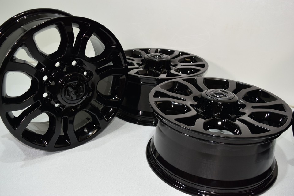 18" Dodge Ram 2500 3500 GLOSS Black wheels rims Factory OEM 2476 2020 ...