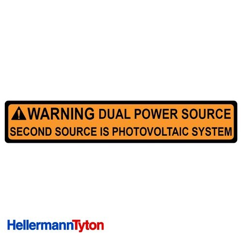 PACK OF 10: HELLERMANN TYTON Solar Label DUAL POWER SOURCE Qty1 | eBay