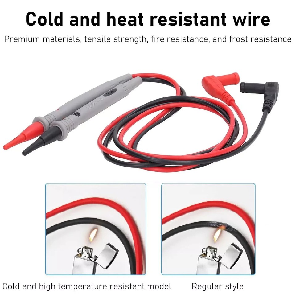 2Sets Multimeter Test Leads for Fluke Meter Electrical Alligator Clip ...