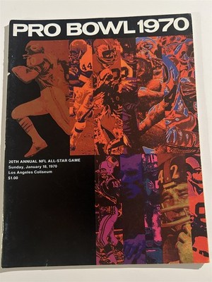 1970 NFL Pro Bowl Program ALL STAR GAME Sayers TARKENTON Butkus PAGE ...