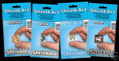 PACK OF 6 SMALL BLACK SHRINKLES SHRINKIE SHRINK ART CARD MAKING 101MM x ...