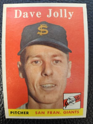 1958 Topps - #183 - Dave Jolly - S.F. Giants - VG+ | eBay