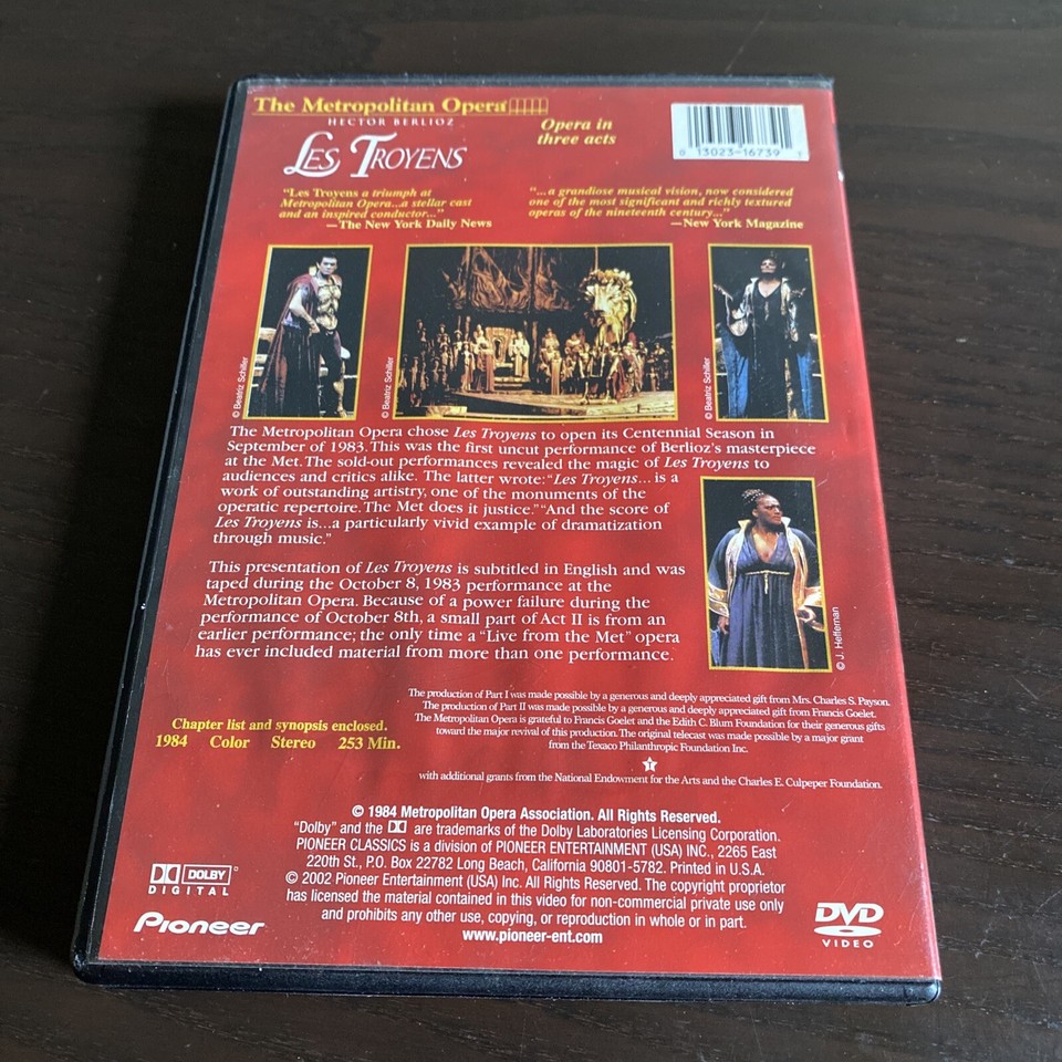 Les Troyens (DVD, 2002) The Metropolitan Opera - Paul Plishka ...