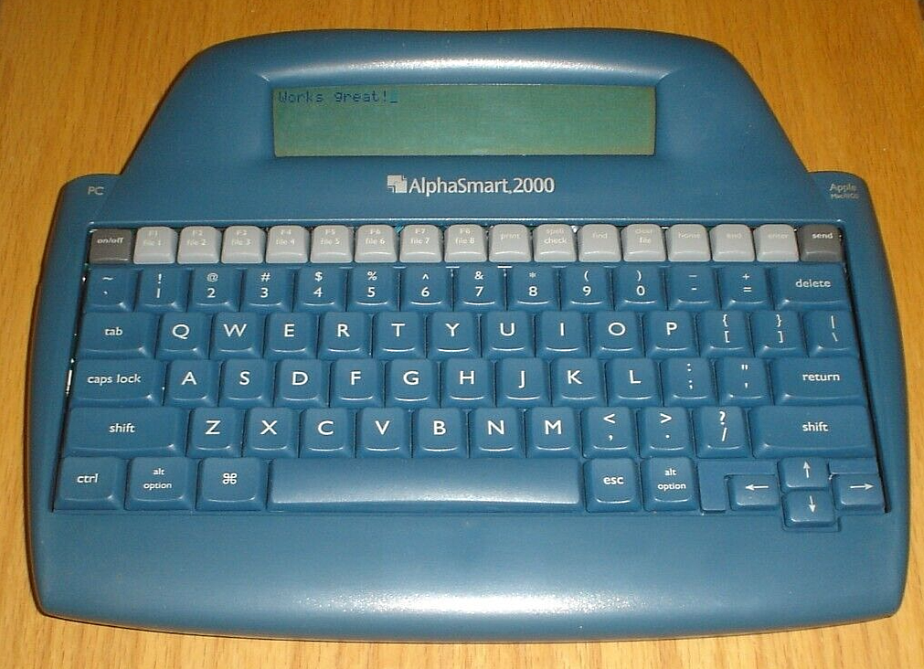 Vintage 1999 AlphaSmart 2000 Personal Portable Word Processor Keyboard ...
