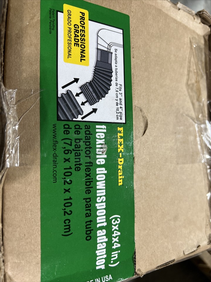 2 PACK —Flex-Drain ADP53102 Flexible Downspout Adapter, 3" X 4" New - | eBay