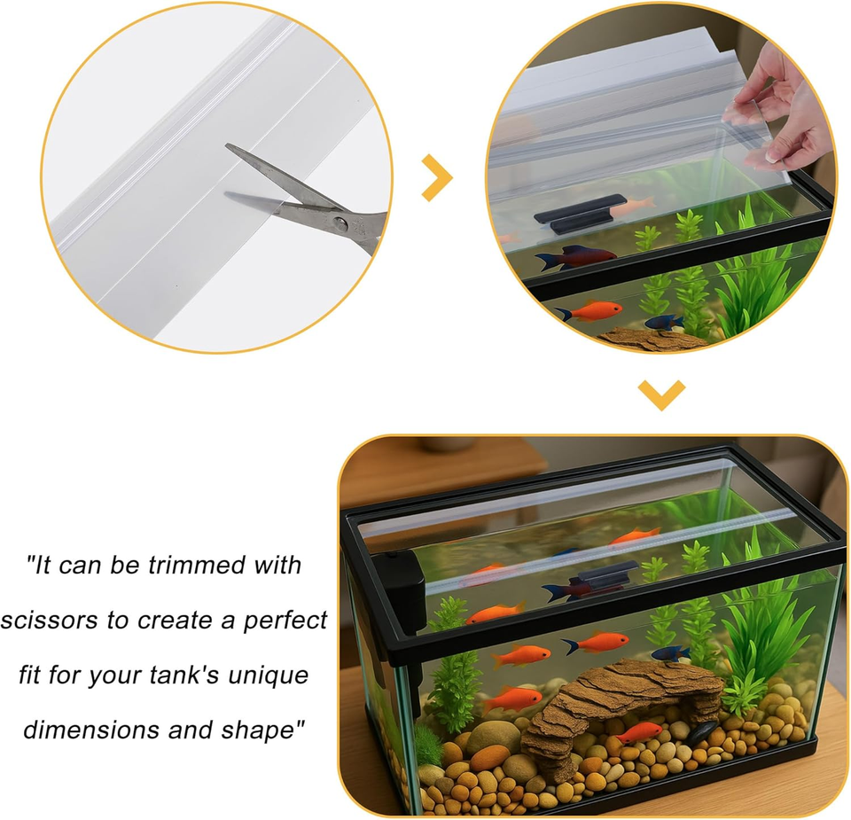 29.21 X 11.69 X 0.16In Clear Tempered Glass Canopy,Aquarium Fish Tank ...