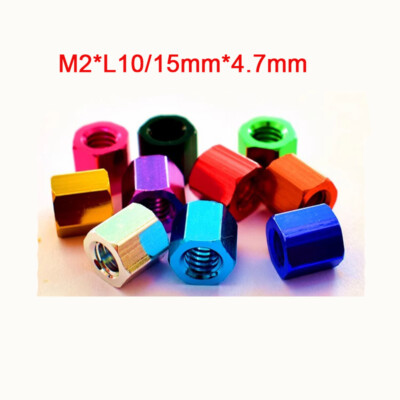 M2*10/15mm Hex Nuts Hexagon Connector Long Nut Connecting Rod Bar Stud ...