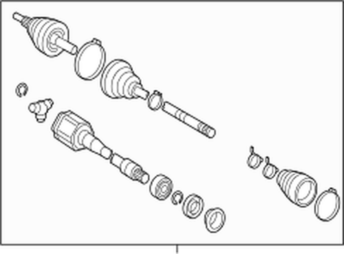 43410-33340 Toyota Shaft assy, front drive, rh 4341033340, New Genuine ...