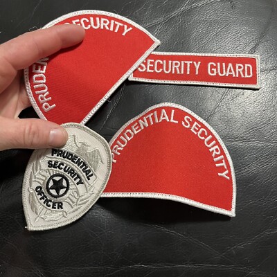 Complete Set Of 4 Prudential Security Guard Bomber Jacket Patches | eBay
