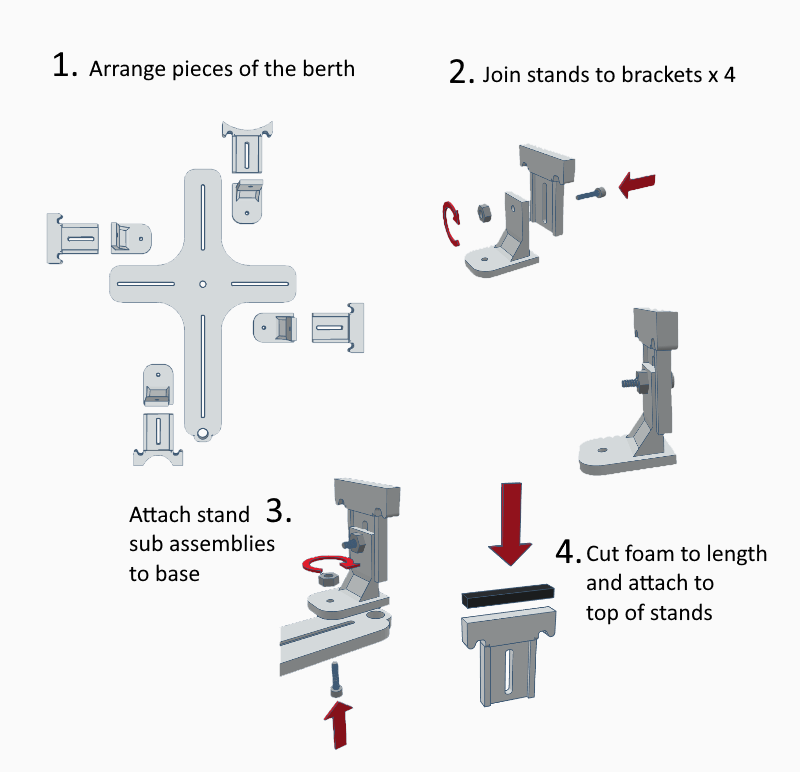 Large model aircraft kit building berth jig stand 1/32, 1/48 & 1/24 ...