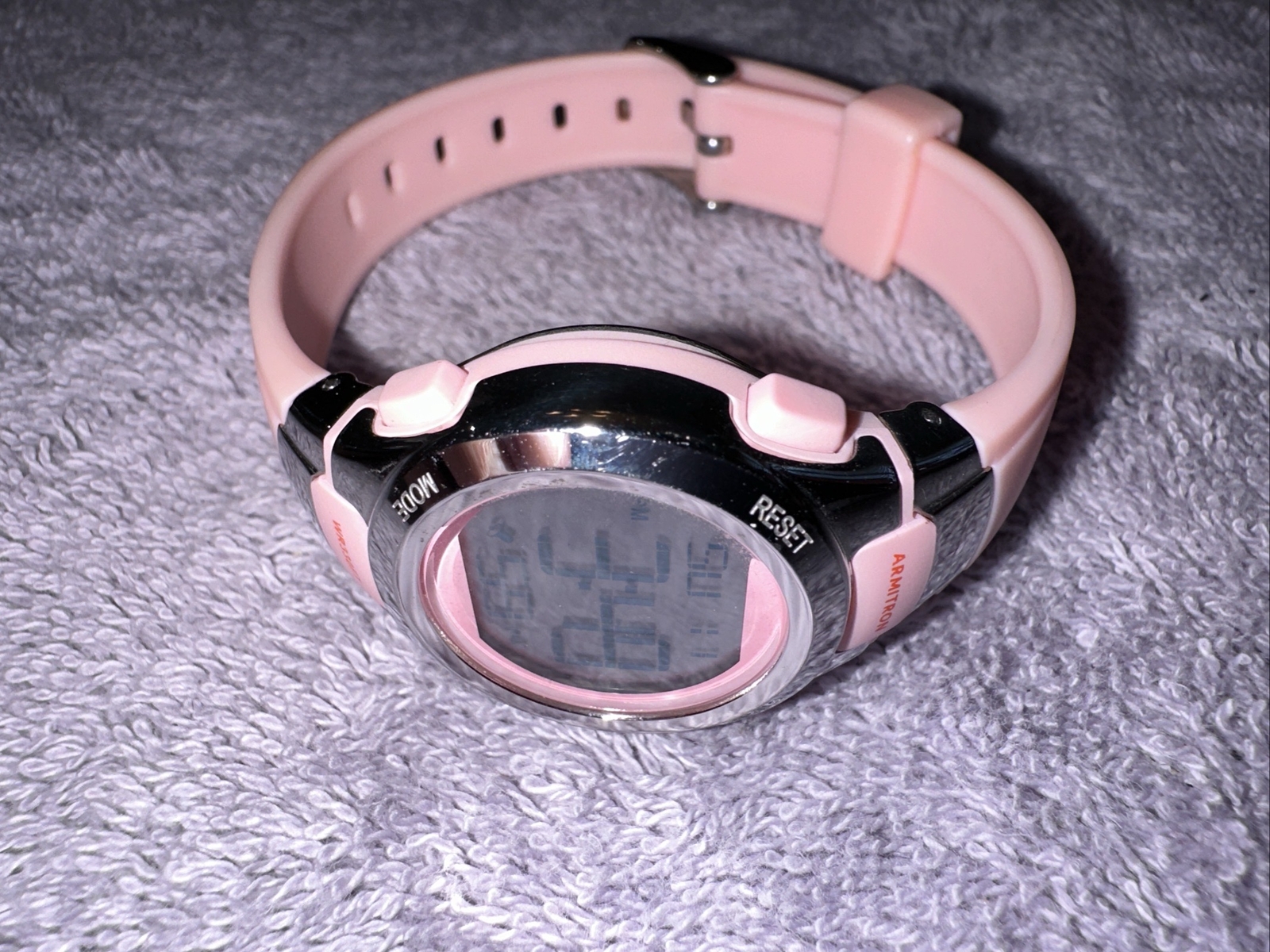 Armitron Pro Sports MS055 Women's Pink Digital Watch WR330ft MINT Good ...