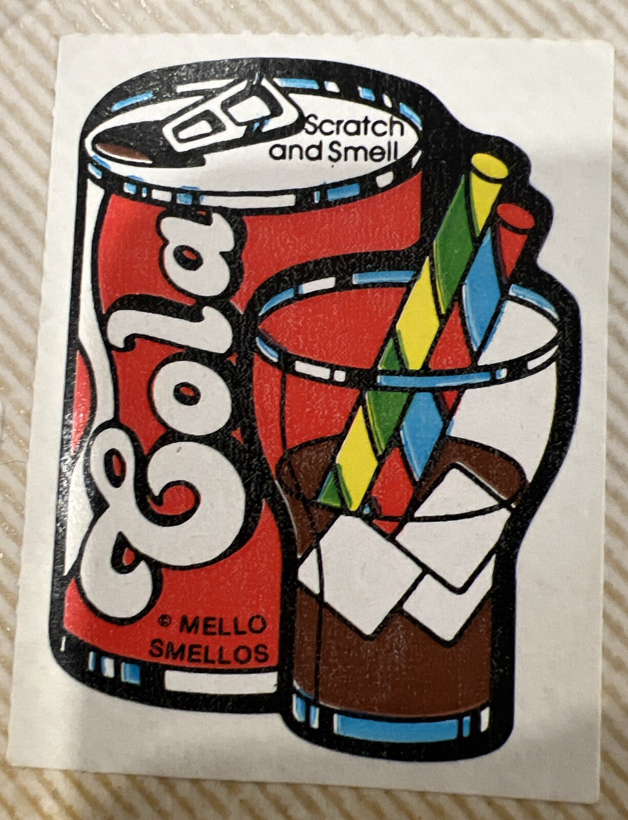Vintage 80s Scratch Sniff Smell Sticker Mello Smellos Cola SCENTED | eBay
