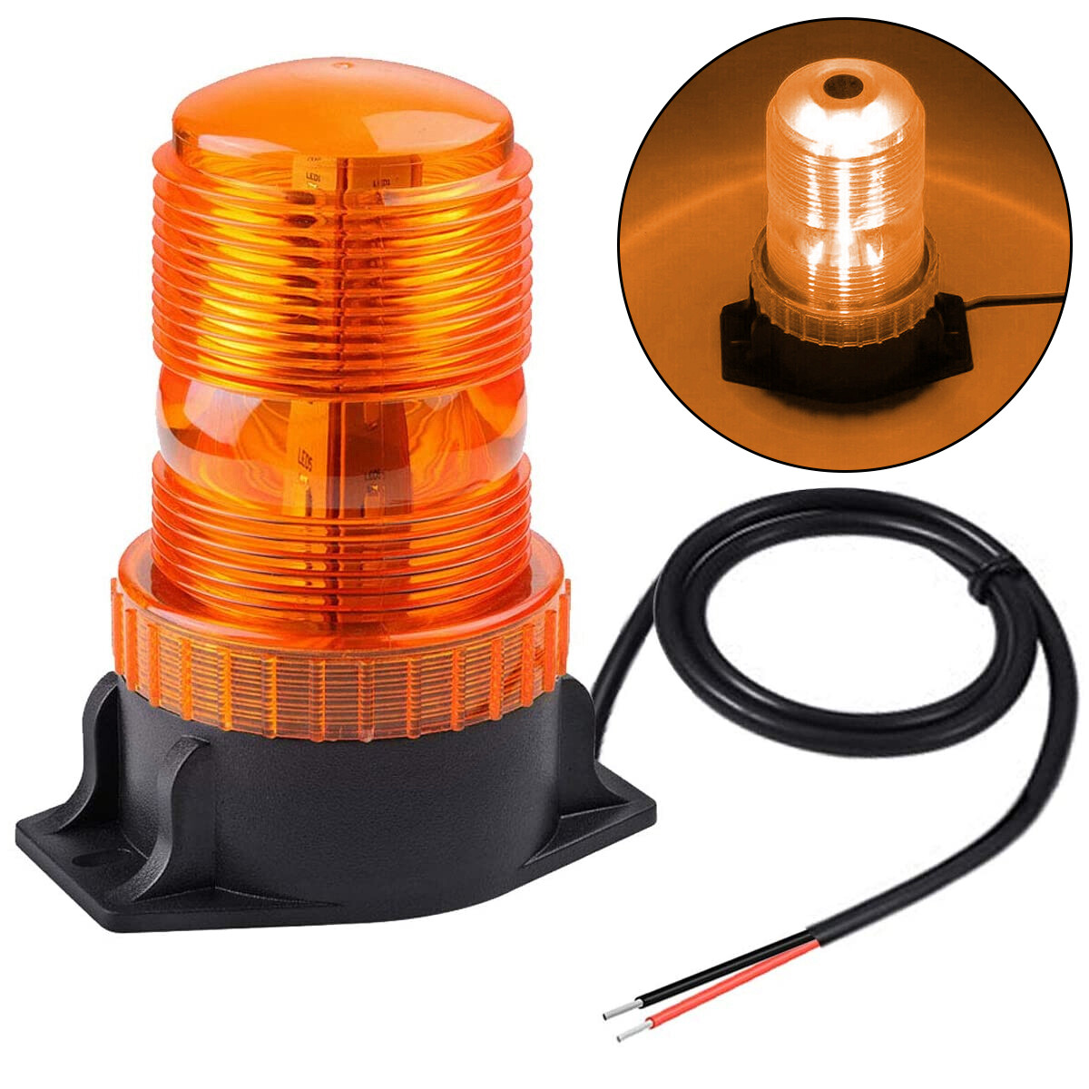 12v Rotating Beacon Light Amber | Shelly Lighting
