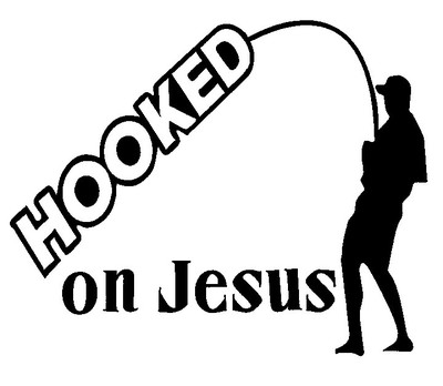 Hooked On Jesus Decal- Window sticker Car RV ATV Spiritual Outdoor ...