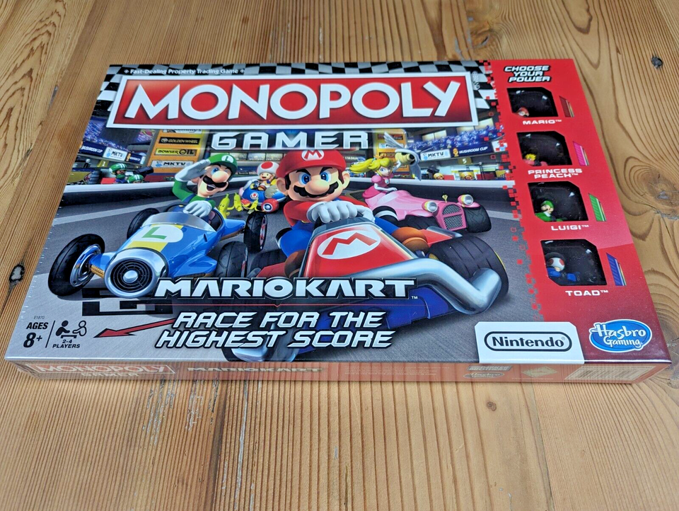 Nintendo Hasbro Monopoly Mario Kart Board Game New Sealed Collectible ...