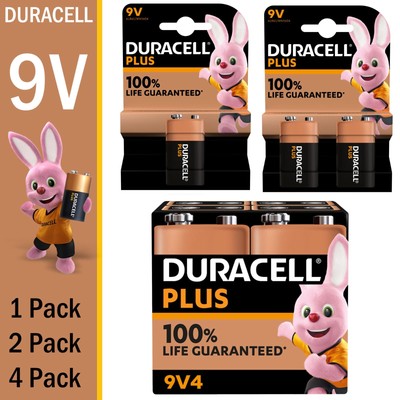 Duracell Plus Power 9v Batteries Long Lasting Alkaline Cell Battery ...
