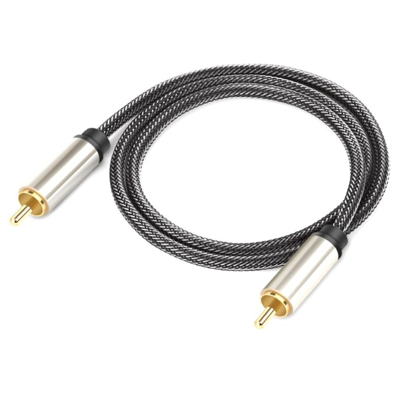 Braided RCA Male to Male SPDIF Digital Stereo Cable Video Cord for ...