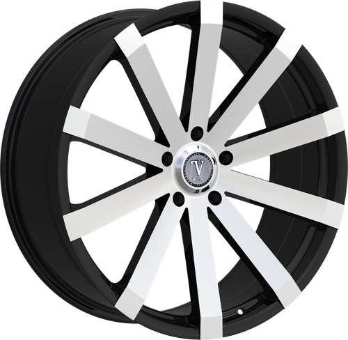 (Set-4) Velocity VW12 24x9.5 5X120 30mm Black Machined Wheels Rims 24 ...