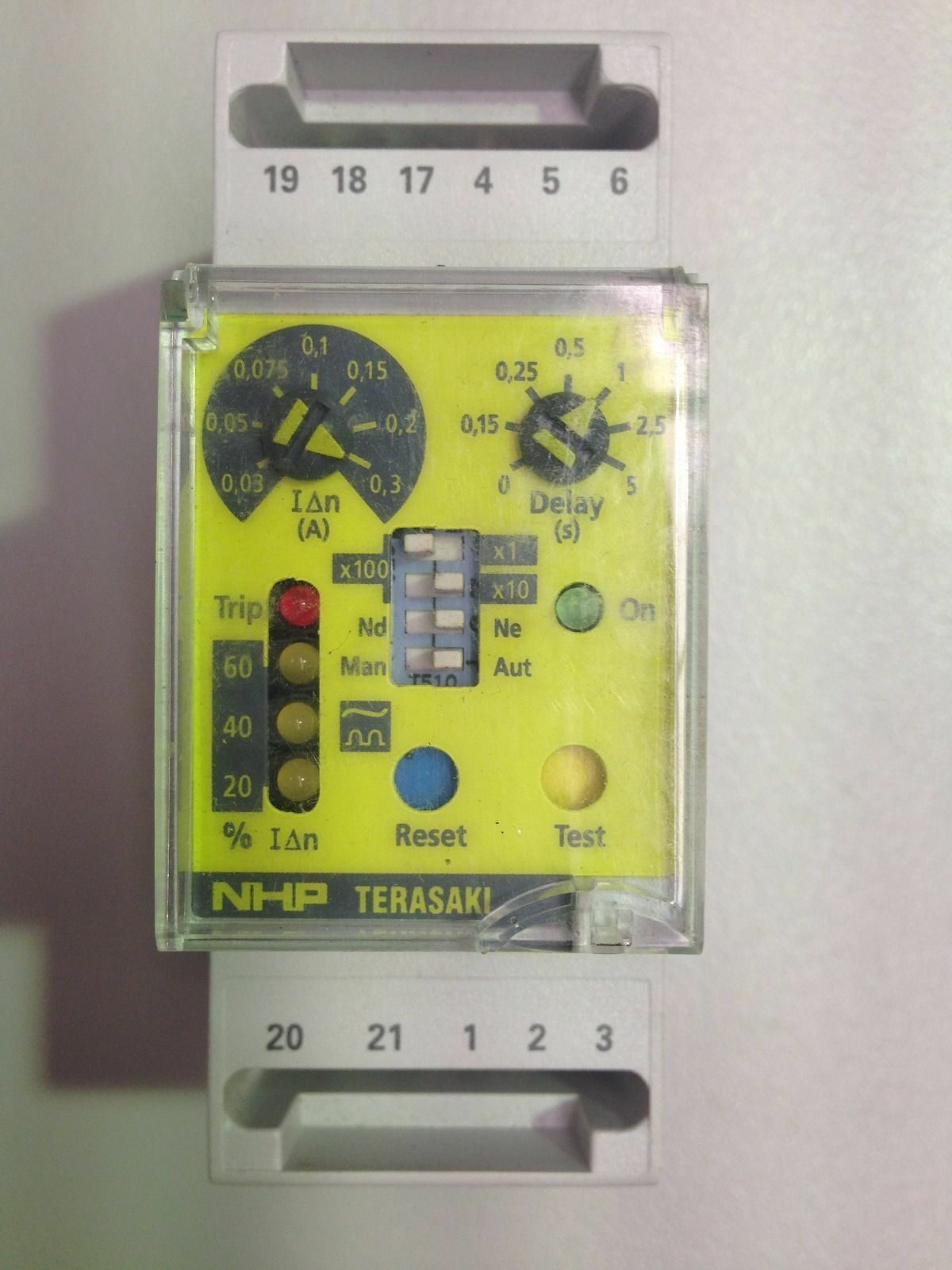 NHP Terasaki D2-S RD3AF11N Earth Leakage Relay Delta Din 2 Pole A24V 0 ...