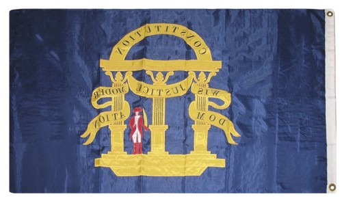 3x5 Embroidered Colonial Georgia Pre 1879 Battle 300D Nylon Flag 3'x5 ...