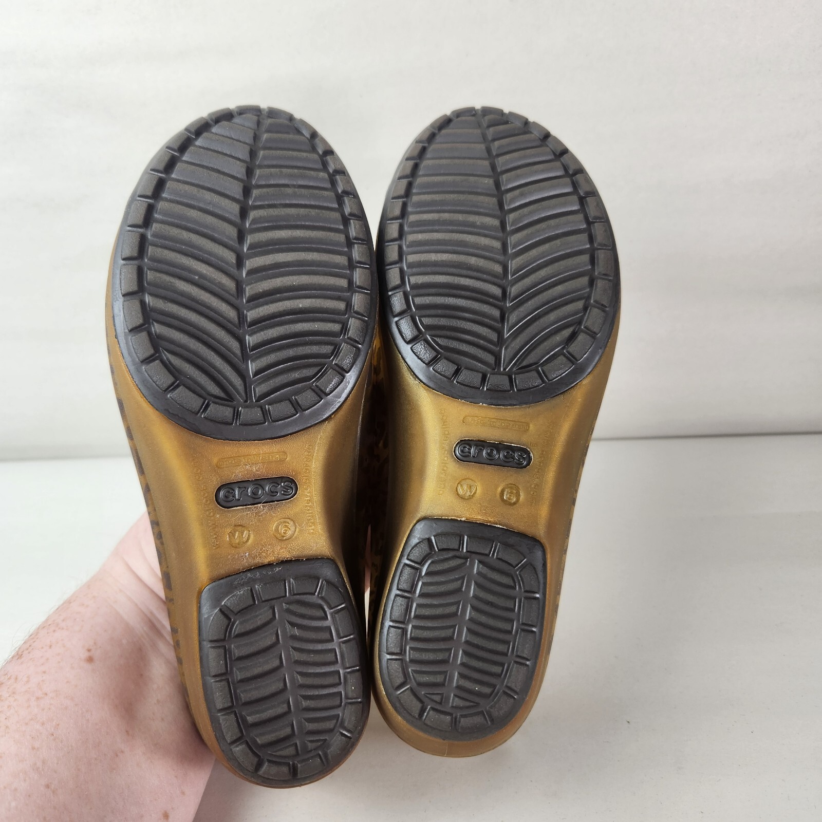 Crocs Women's Shoes Carlisa Animal Print Wedges Size 6 - Gem