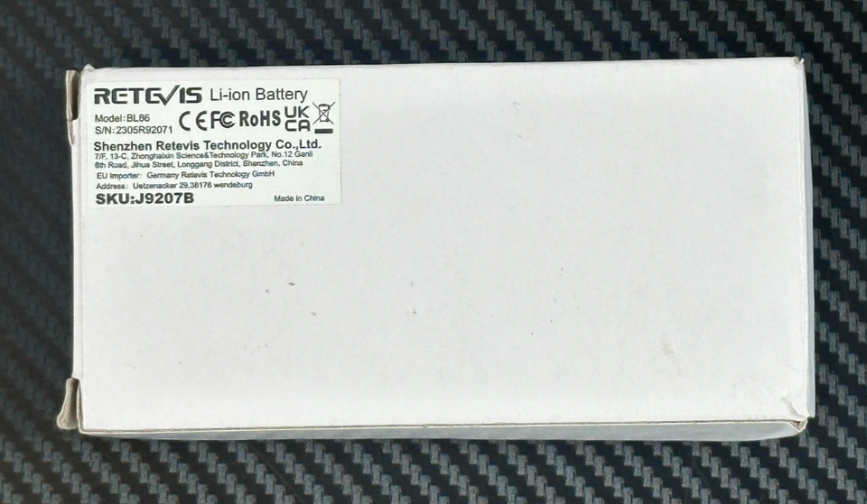 Retevis BL86 Original Li-ion Battery for Retevis RT86 Walkie Talkie ...