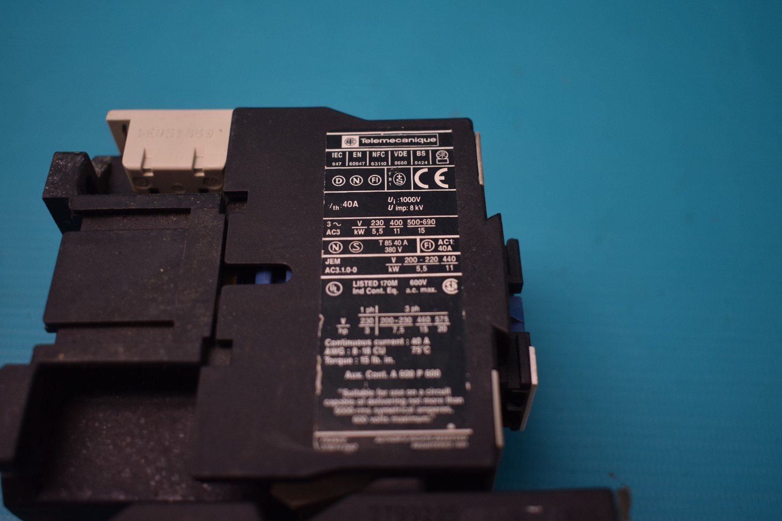 USED TELEMECANIQUE LC1 D2510 W/ LR2 D15 | eBay