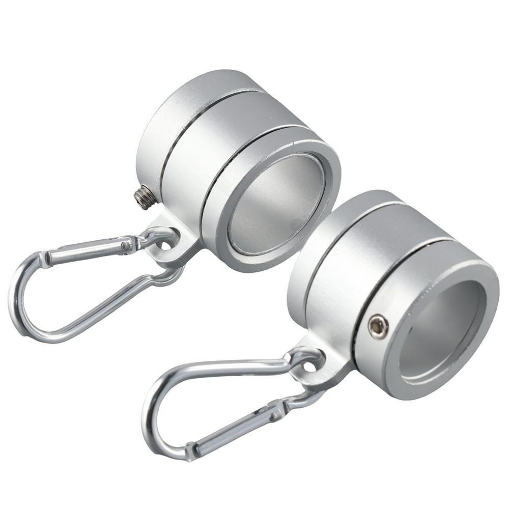 2Pcs Aluminum Alloy Flag Pole Rings Spinning Flag Pole Kit Diameter ...