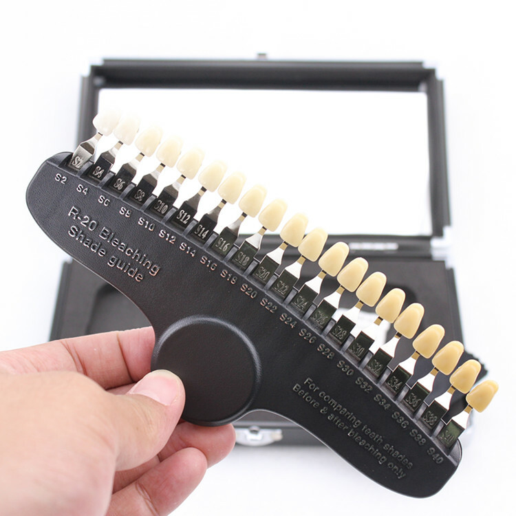 Dental Bleaching Shade Guide Teeth Whitening 3D guides Comparator 20 ...