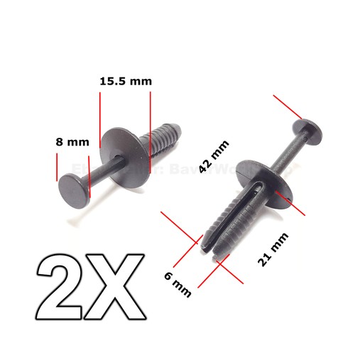 2X Bumper, Wheel Arch, interior Body Panel Trim Clips for BMW OPEL VW ...