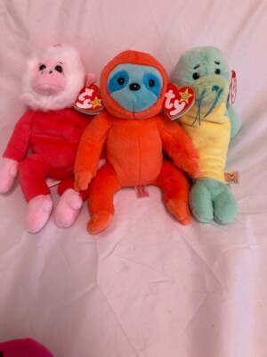Ty Beanie Babies Set of 3 FOSTER II, MOLASS II & STANLEY II 30th ...