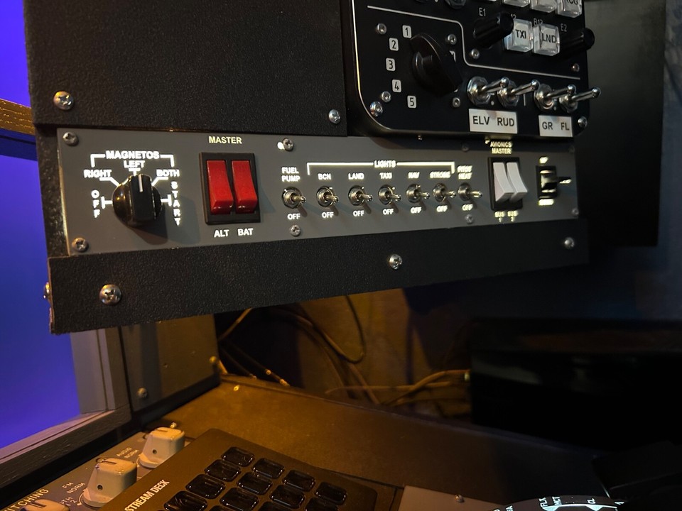 Cessna GA Style Switch Lights Panel MSFS Flight Sim Shop FREE SHIPPING ...