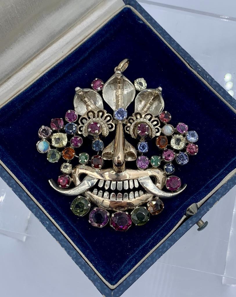 Sapphire Opal Mask Pendant Blue Purple Green Yellow Orange Natural ...