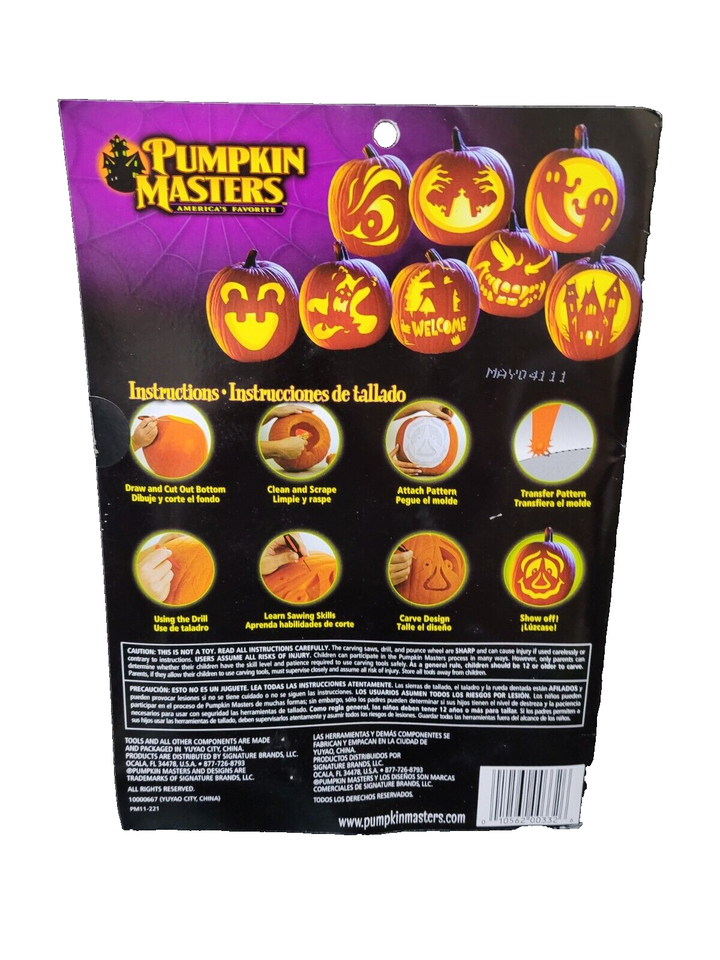 Pumpkin Masters® Deluxe Pumpkin Carving Kit: 21 Pieces; 15 Patterns | eBay