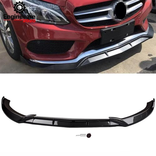 Front Bumper Lip Body Kit Spoiler For Benz C-Class W205 C250 C300 Sport ...