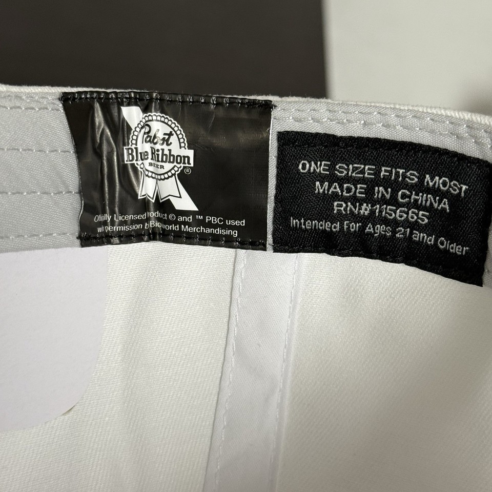 Pabst Golf Team Snapback Hat White Adjustable Rope Cap PBR Beer NEW! | eBay