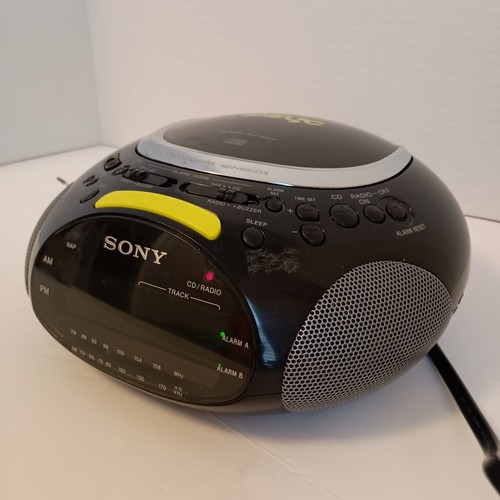 Sony Psyc CD-R/RW playback ICF-CD832 CD Alarm Clock Radio Blue TESTED ...