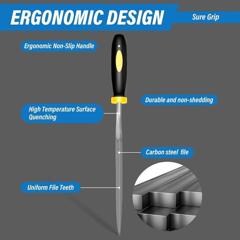 6Pcs Metal Needle File Set Small Hardened Carbon Steel File Mini Hand ...