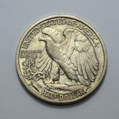 1945-D UNC MS Walking Liberty Half Dollar KEY DATE US COIN Silver, 50C ...