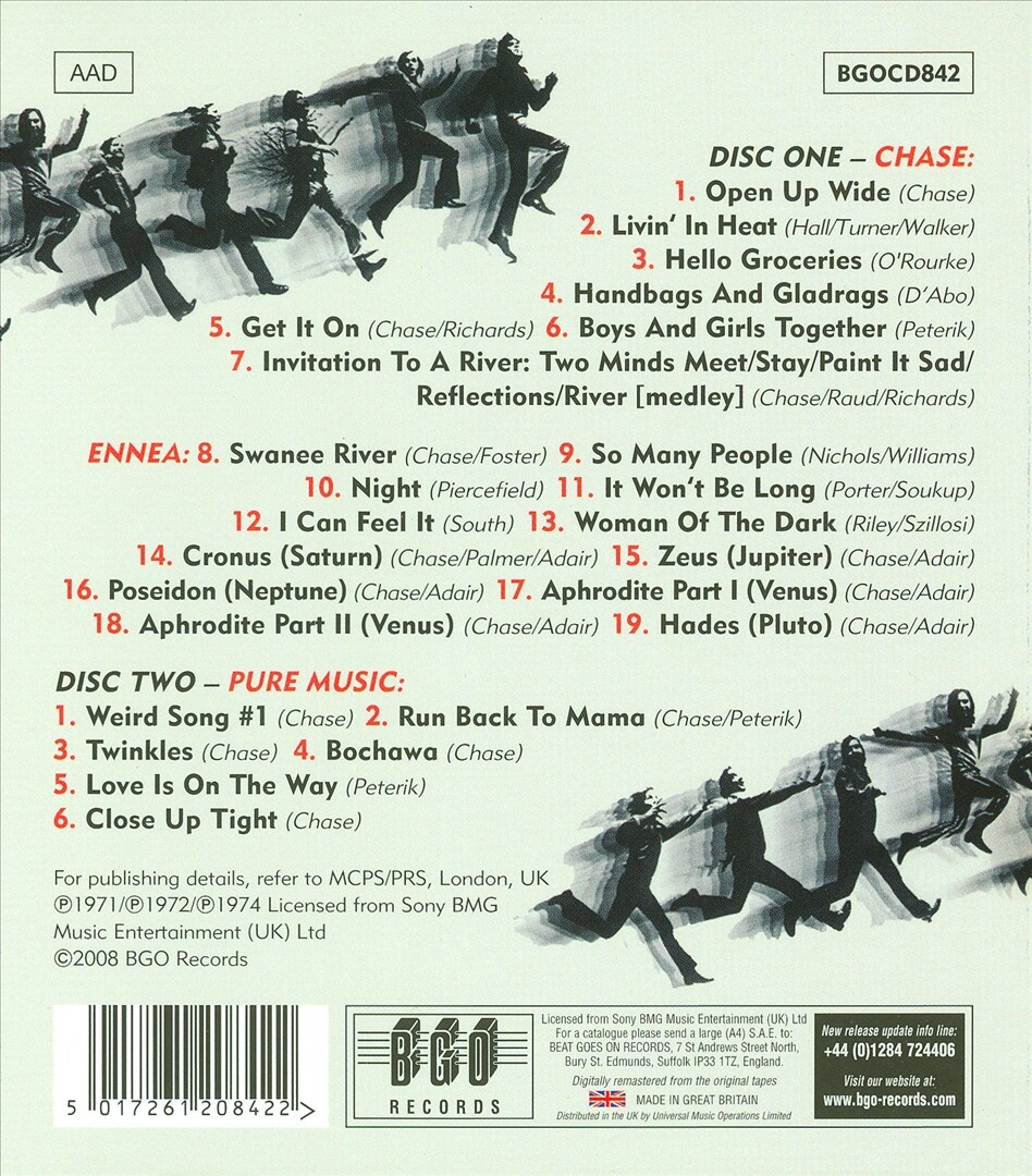 CHASE (BOSTON) - CHASE/ENNEA/PURE MUSIC * NEW CD 5017261208422| eBay
