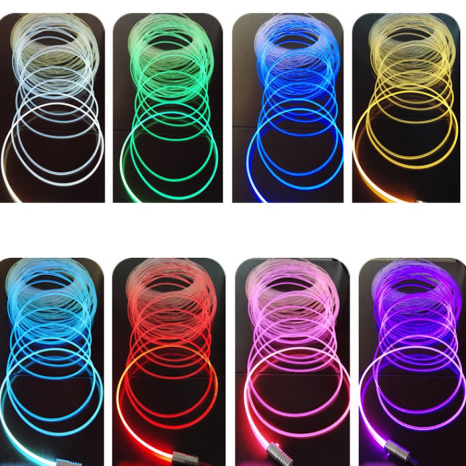 3mm 1.5W 12V LED car home PMMA side glow fiber optic light source ...